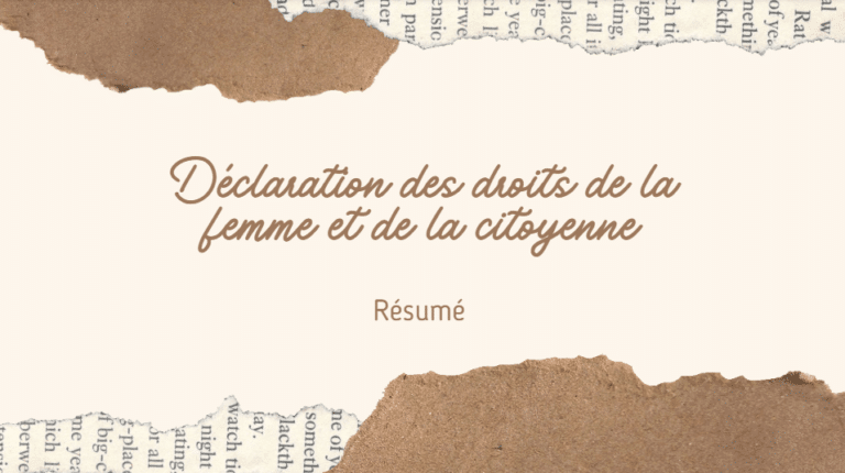 Déclaration des droits de la femme et de la citoyenne, Olympe de Gouges ...